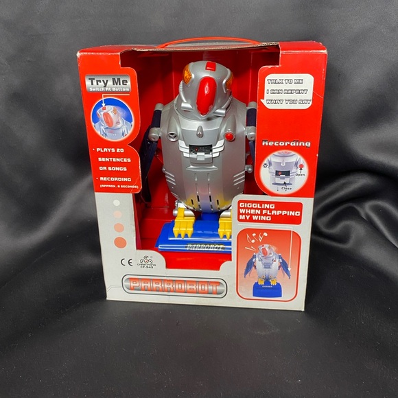 Vintage | Other | Interactive Robot Toy Silver And Red | Poshmark